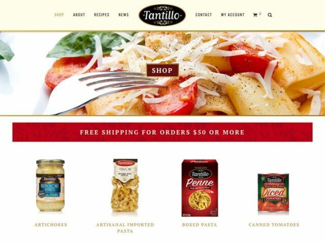 Portfolio: Tantillo Foods | Razorfrog Web Design