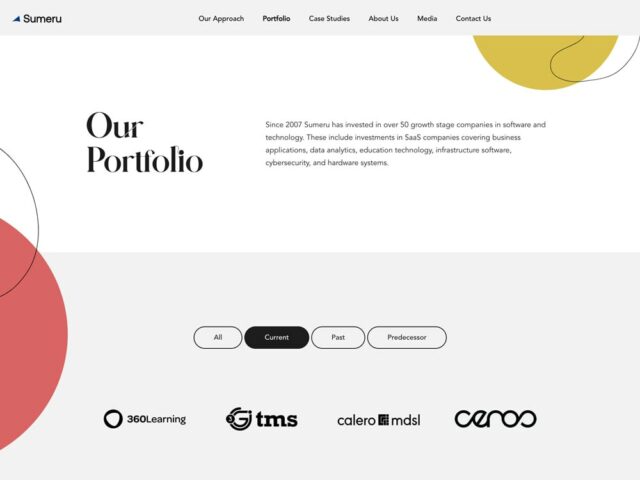 Portfolio: Sumeru Equity Partners | Razorfrog Web Design
