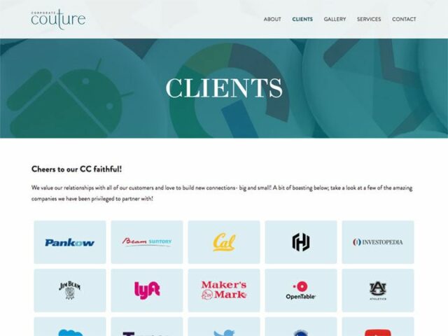 Portfolio: Corporate Couture | Razorfrog Web Design