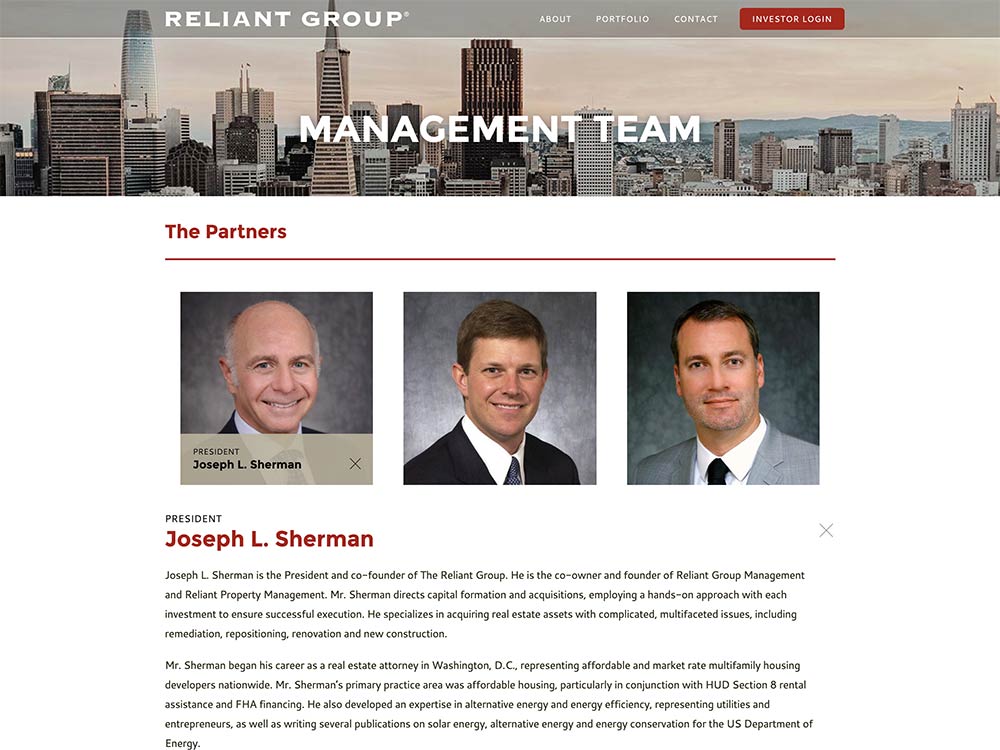 Reliant Group | Razorfrog Web Design in San Francisco